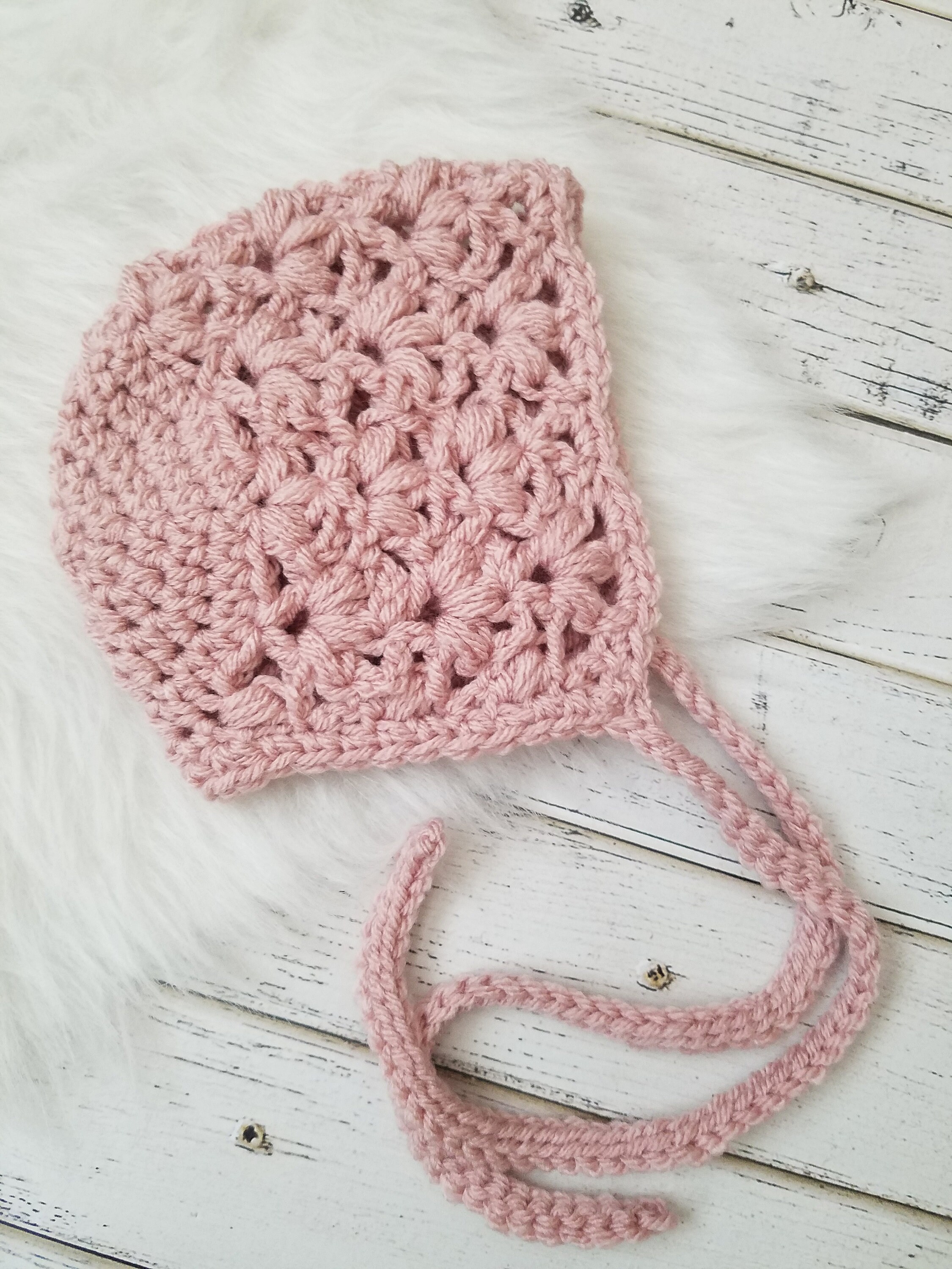 Newborn Bonnet Crocheted Baby Bonnet Baby Girl Hat Baby | Etsy