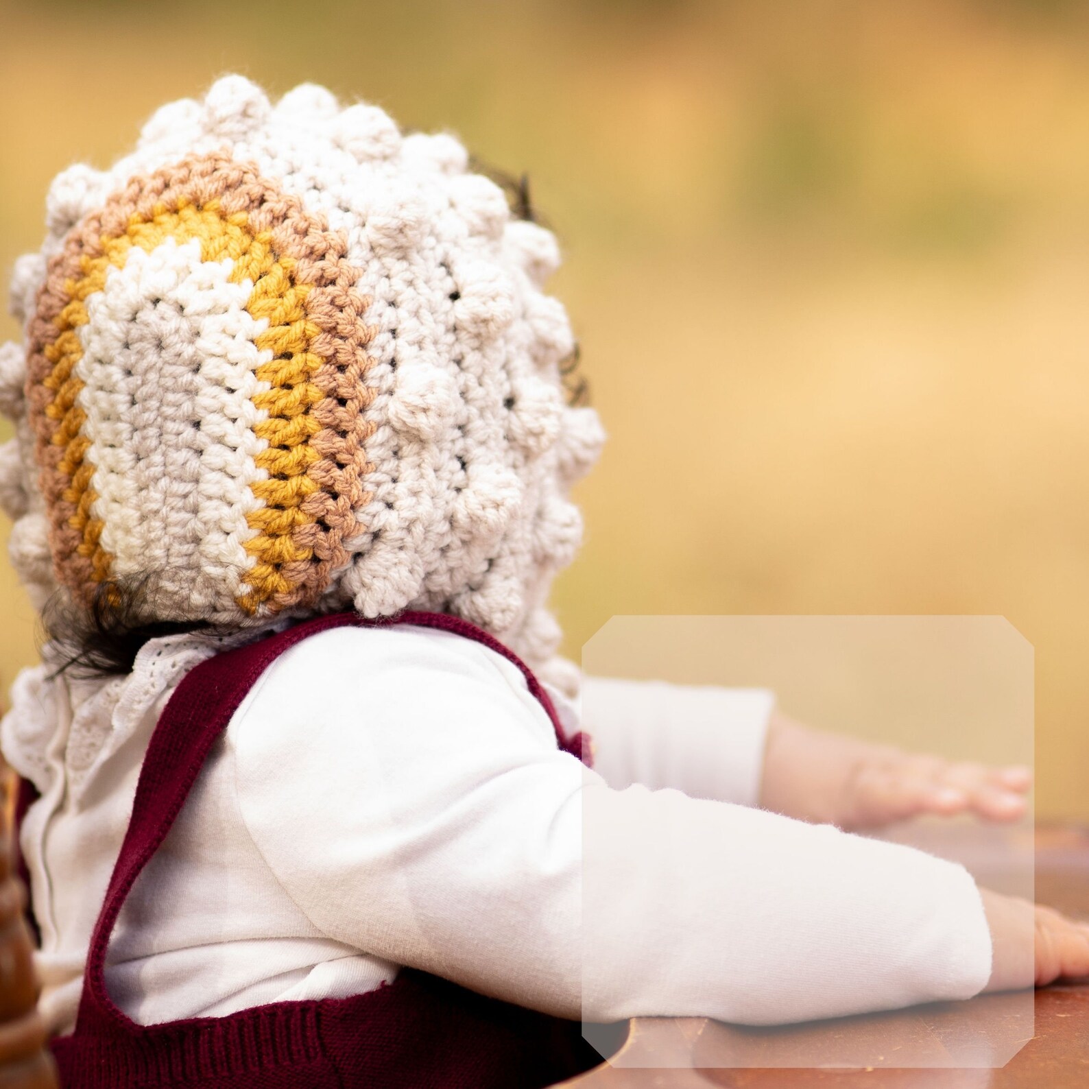 Rainbow Bobble Bonnet, Crochet Knitted Bonnet, Boho Baby Bonnet ...