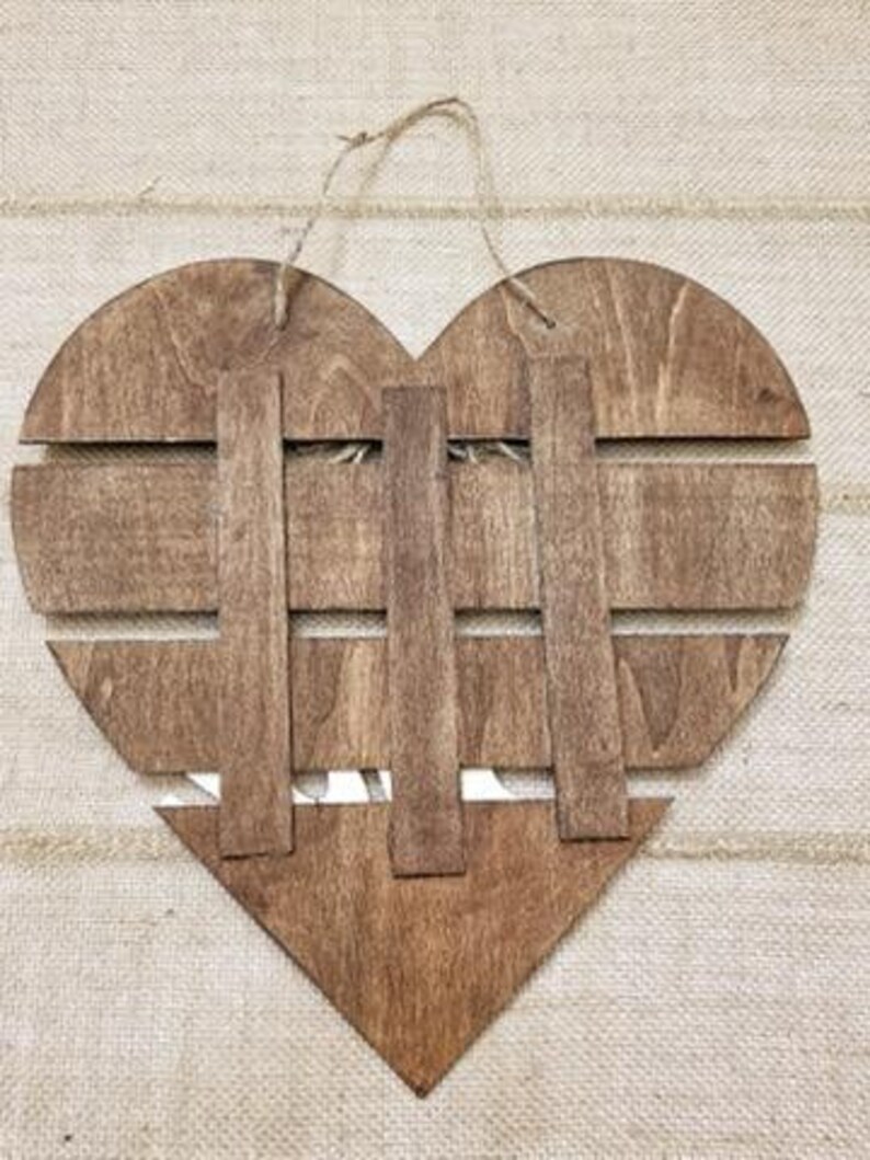 Rustic Farmhouse Wooden Heart Wall Decor/ Wooden | Etsy