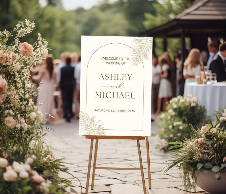 Custom Wedding Sign Personalized Canvas Welcome Sign for Wedding ...