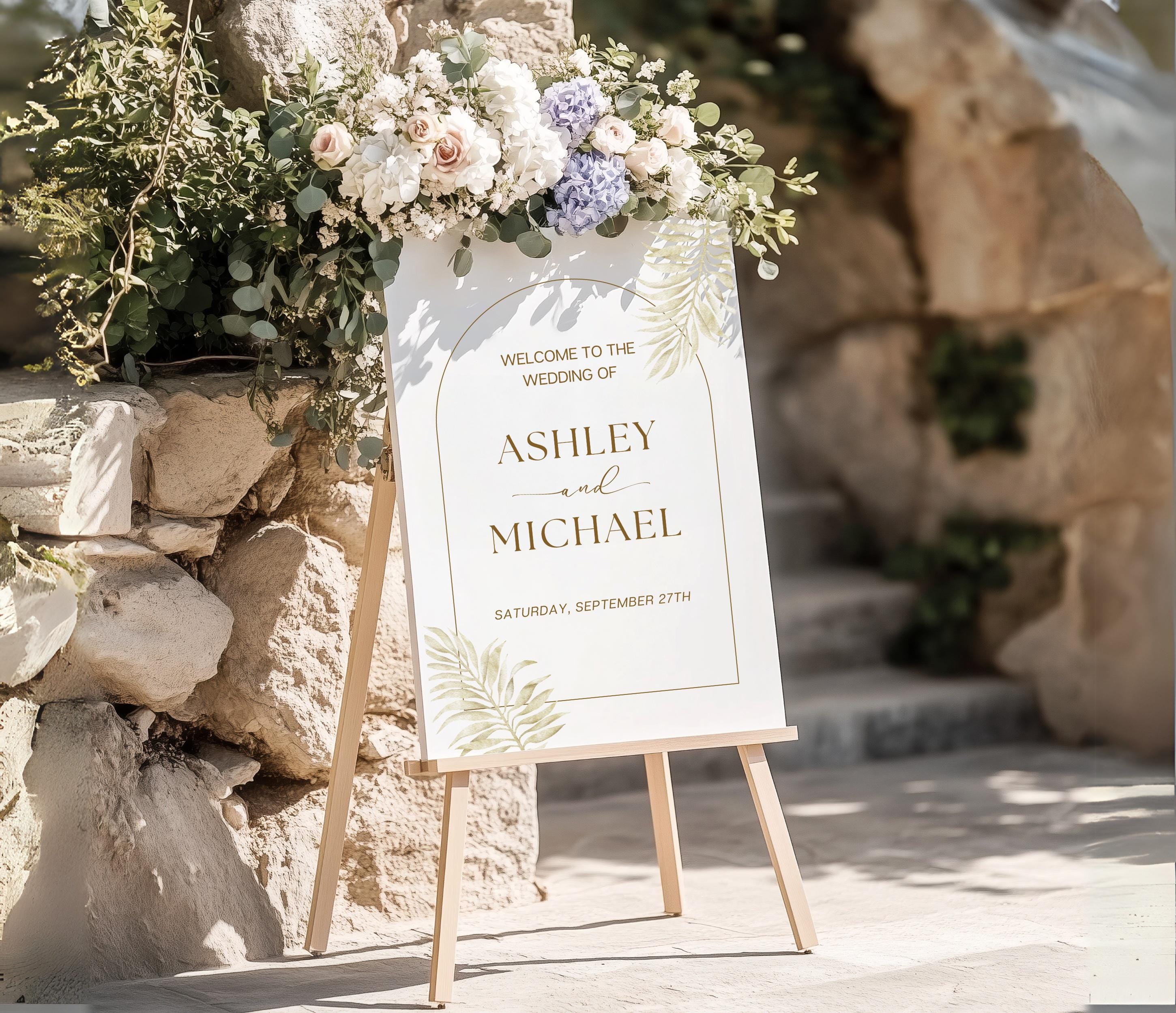 Custom Wedding Sign Personalized Canvas Welcome Sign for Wedding ...