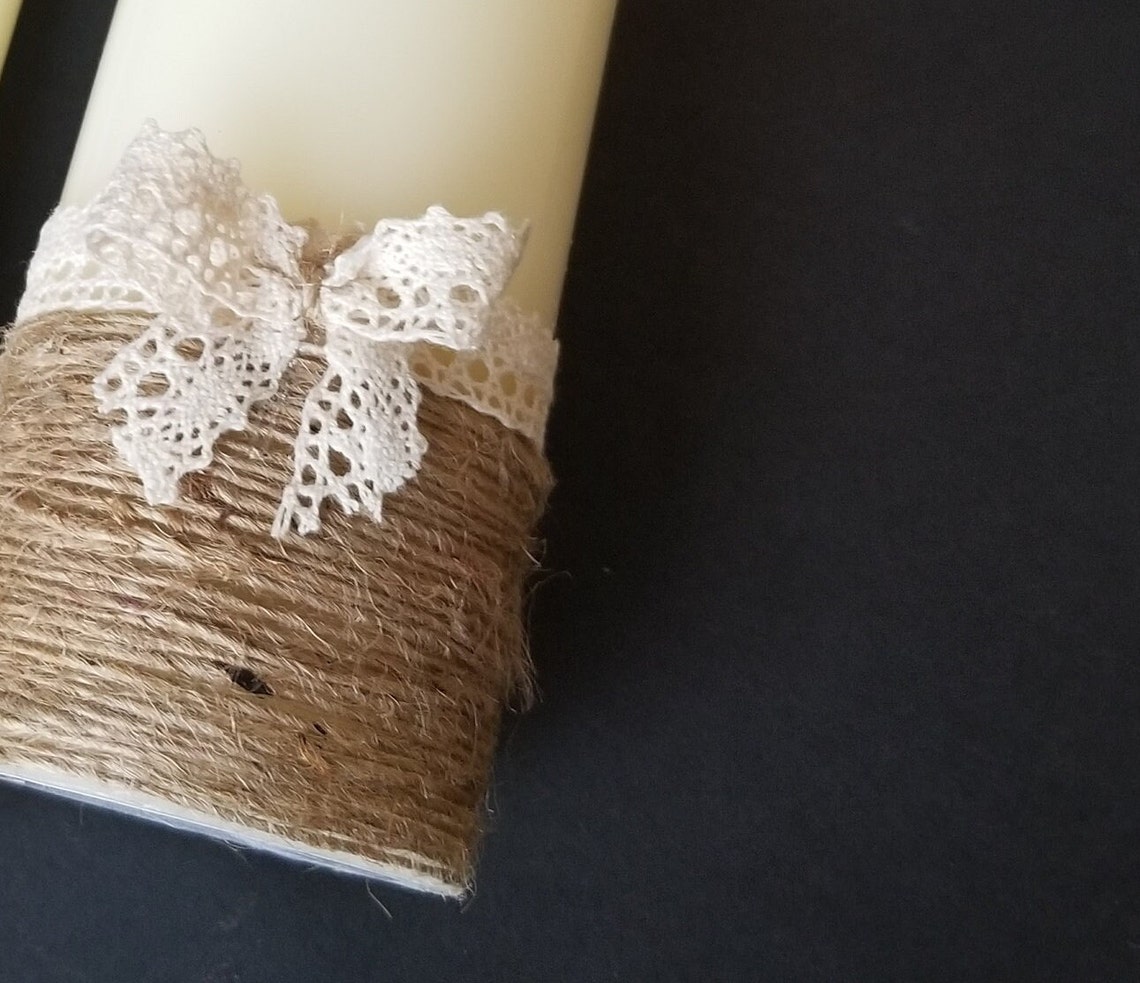 Rustic Unity Candle Set for Wedding /rustic Weeding Candle | Etsy