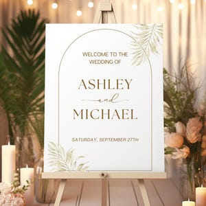 Custom Wedding Sign Personalized Canvas Welcome Sign for Wedding ...
