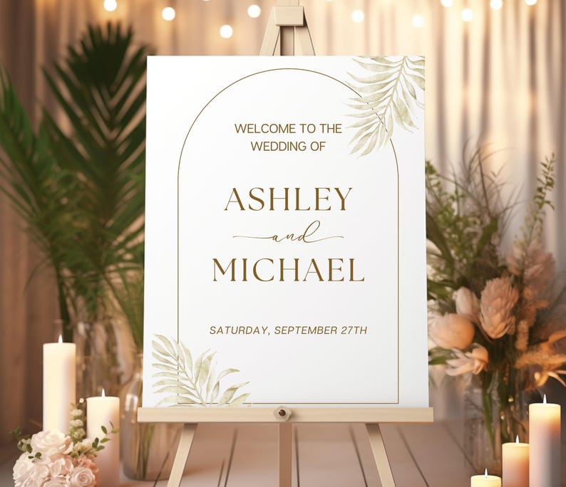 Custom Wedding Sign Personalized Canvas Welcome Sign for Wedding ...