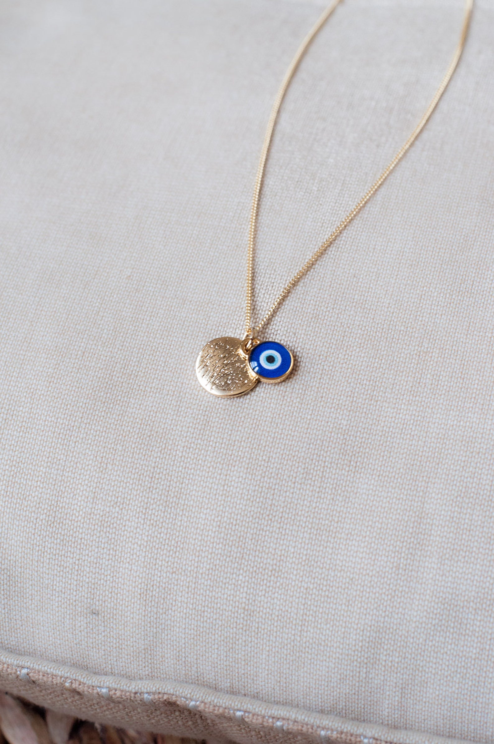 Collier Oeil Grec avec Chaîne Or Collier Boho Délicat Collier | Etsy