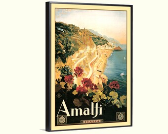 Vintage travel poster Italy Italian retro art deco decor wall | Etsy