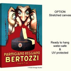 Italian Vintage Cheese Advertising Poster "parmigiano Bertozzi' Giclee ...