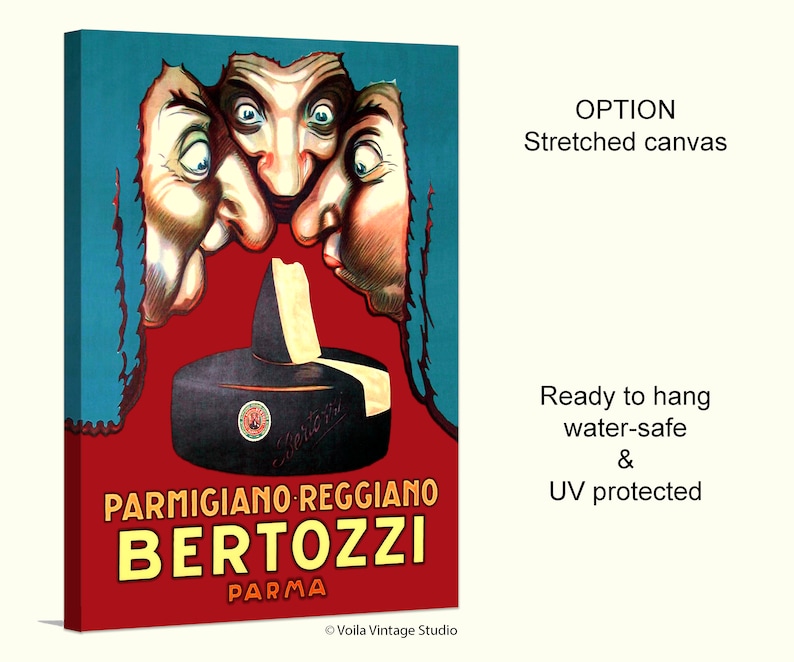 Italian Vintage Cheese Advertising Poster "parmigiano Bertozzi' Giclee ...