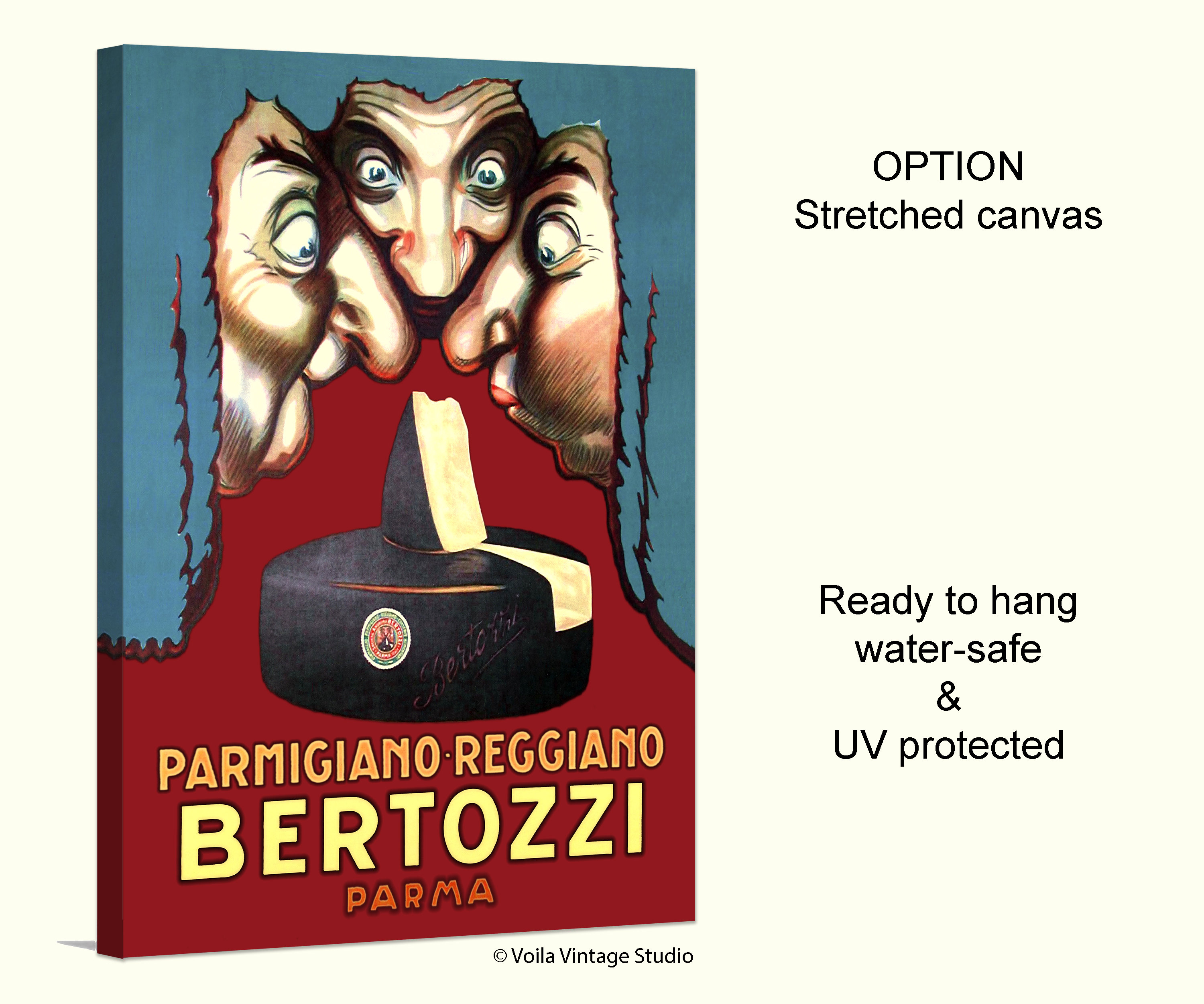 Italian Vintage Cheese Advertising Poster "parmigiano Bertozzi' Giclee ...