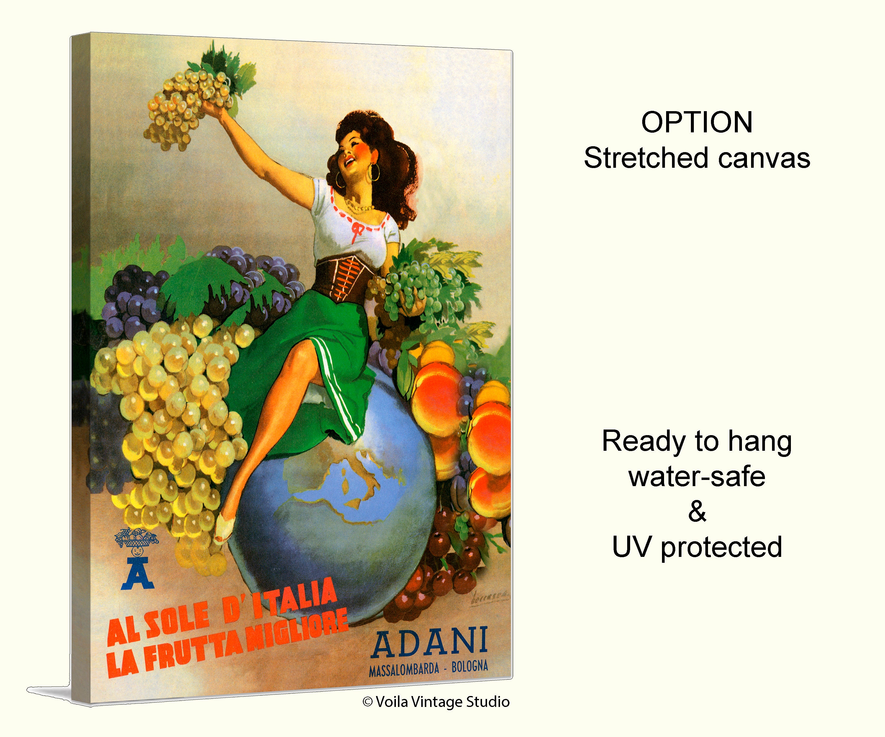 Italian Art Deco Vintage Advertising Giclee Canvas Poster by | Etsy