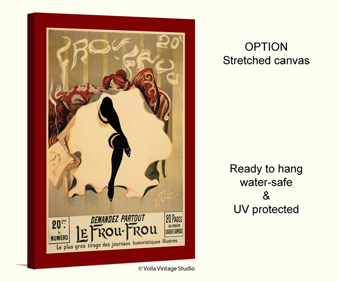 Cabaret French Vintage Advertising Frou Frou Magazine Cover | Etsy