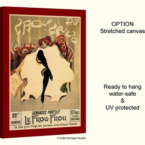 Cabaret French Vintage Advertising Frou Frou Magazine Cover (1900 ...