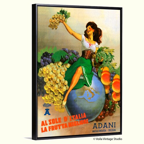 Italian Art Deco Vintage Advertising Giclee Canvas Poster by - Etsy