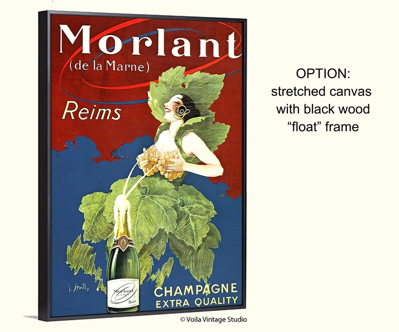 French Champagne Vintage Advertising Poster "morlant" Giclee Canvas ...