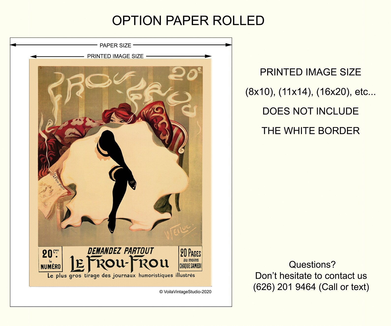 Cabaret French Vintage Advertising Frou Frou Magazine Cover | Etsy