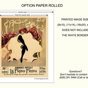 Cabaret French Vintage Advertising Frou Frou Magazine Cover (1900 ...