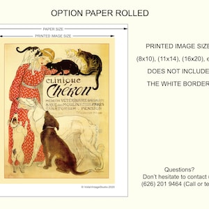 Cat Dog Veterinary Vintage French Advertising Poster Clinique Cheron by ...