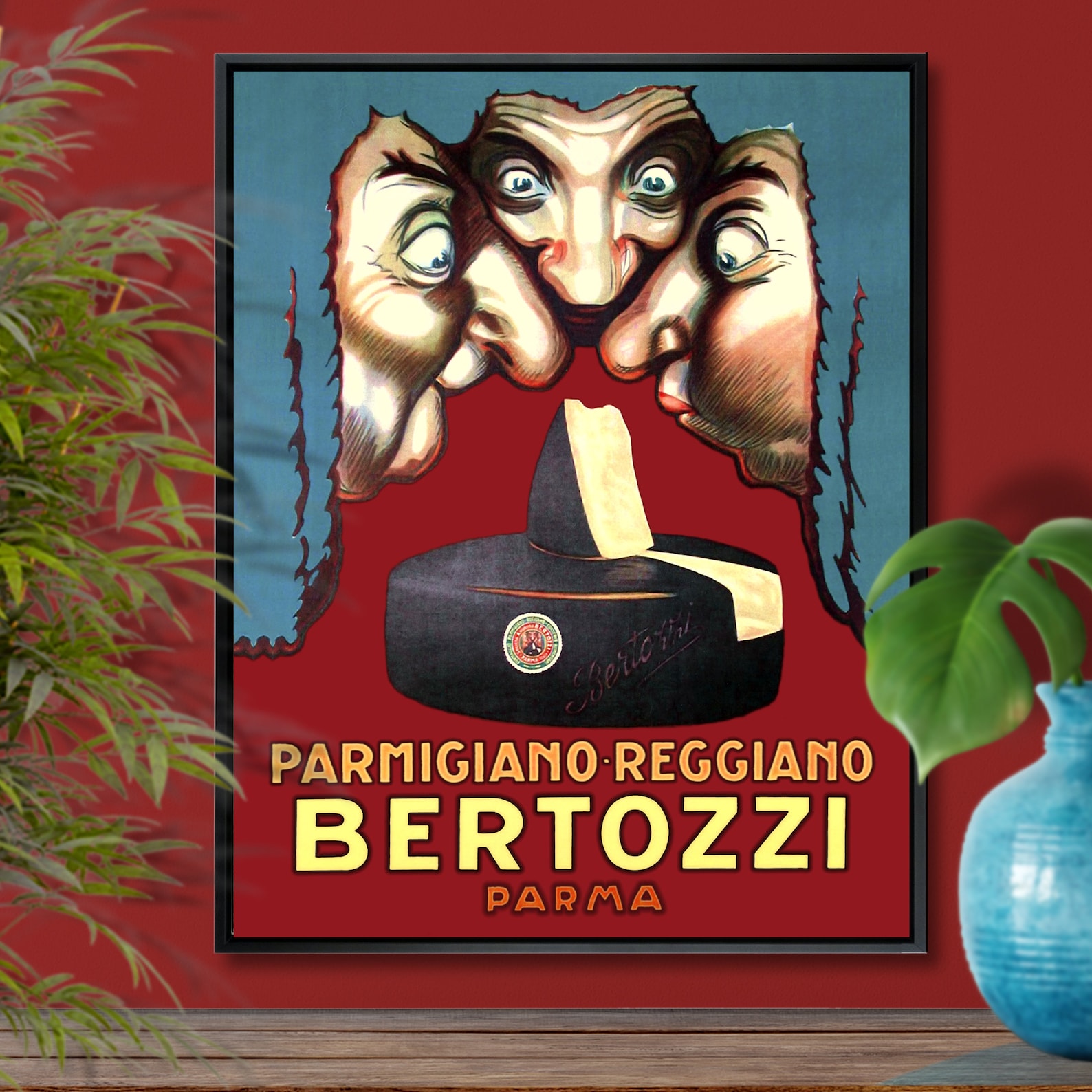 Italian Vintage Cheese Advertising Poster "parmigiano Bertozzi' Giclee ...
