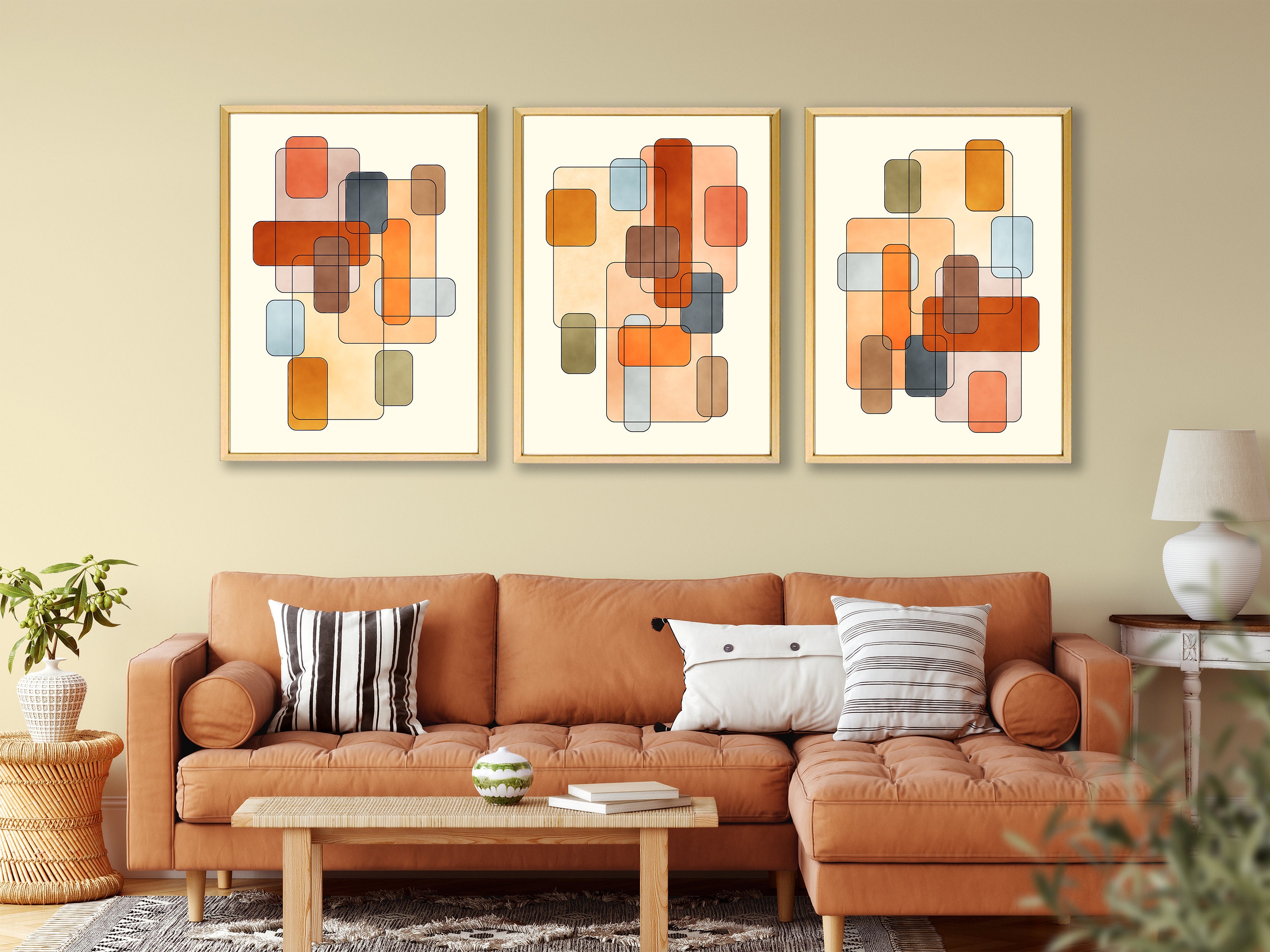 Mid-century Modern Abstract MCM Wall Art Original Creation - Etsy