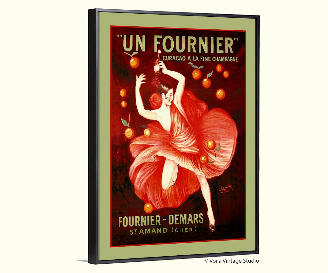 French Vintage Drink Art Deco Poster Fournier by Cappiello, Canvas ...
