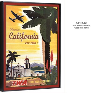 California Mission Retro Travel Poster, Boho Decor Vintage Advertising ...