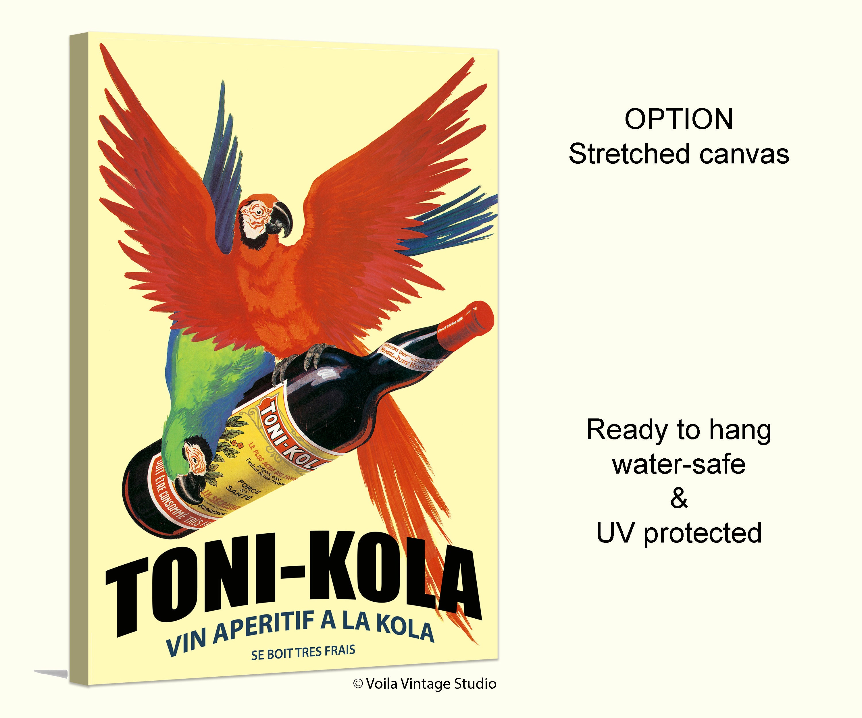 French Vintage Drink Toni Cola Aperitif Ad Art Deco Poster, Watersafe ...