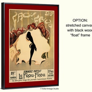 Cabaret French Vintage Advertising Frou Frou Magazine Cover (1900 ...