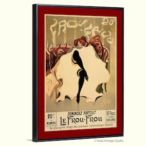 Cabaret French Vintage Advertising Frou Frou Magazine Cover (1900 ...