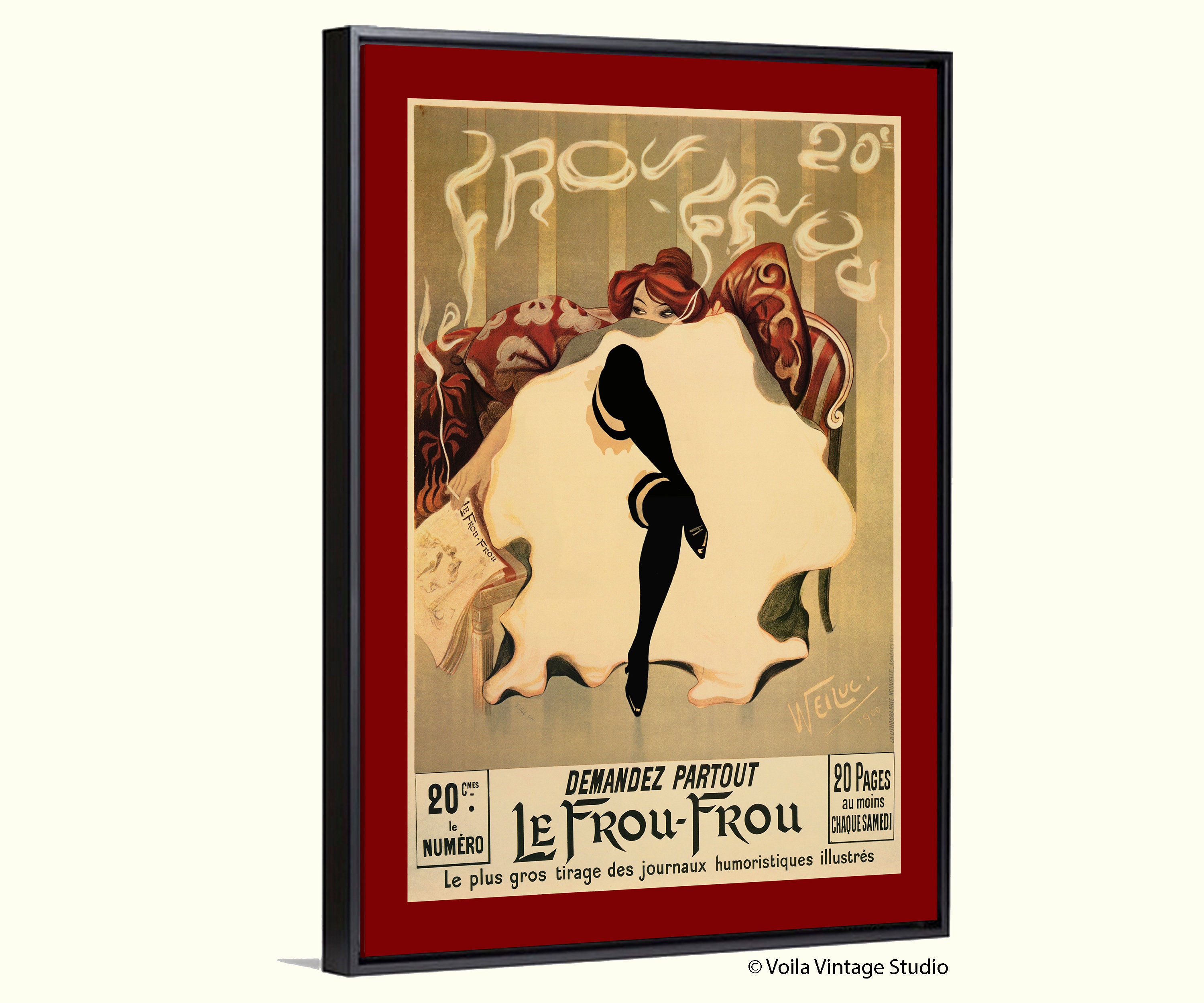 Cabaret French Vintage Advertising Frou Frou Magazine Cover | Etsy