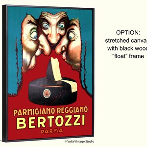 Italian Vintage Cheese Advertising Poster "parmigiano Bertozzi' Giclee ...