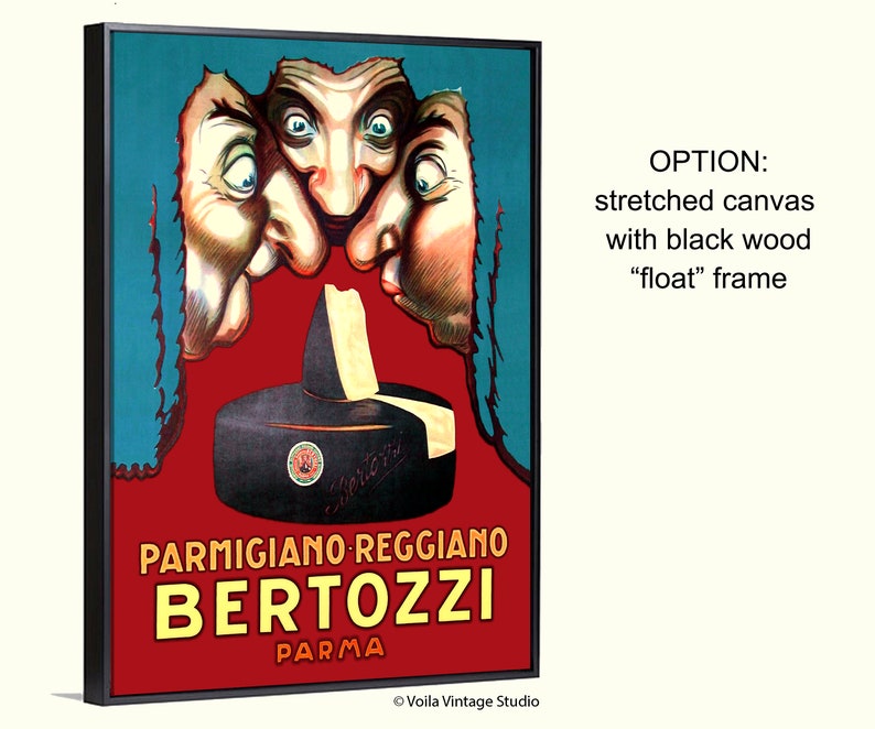 Italian Vintage Cheese Advertising Poster "parmigiano Bertozzi' Giclee ...
