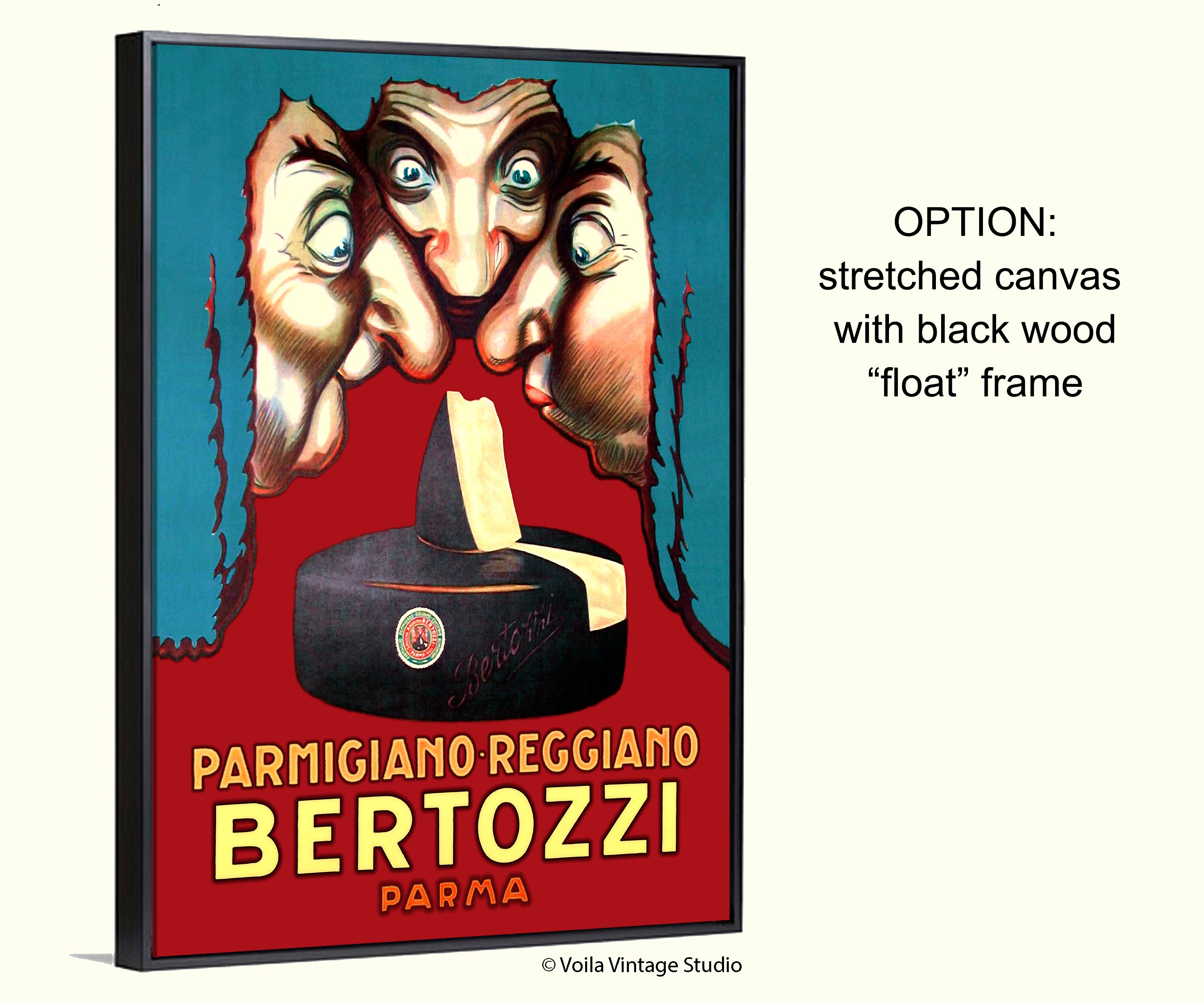 Italian Vintage Cheese Advertising Poster "parmigiano Bertozzi' Giclee ...