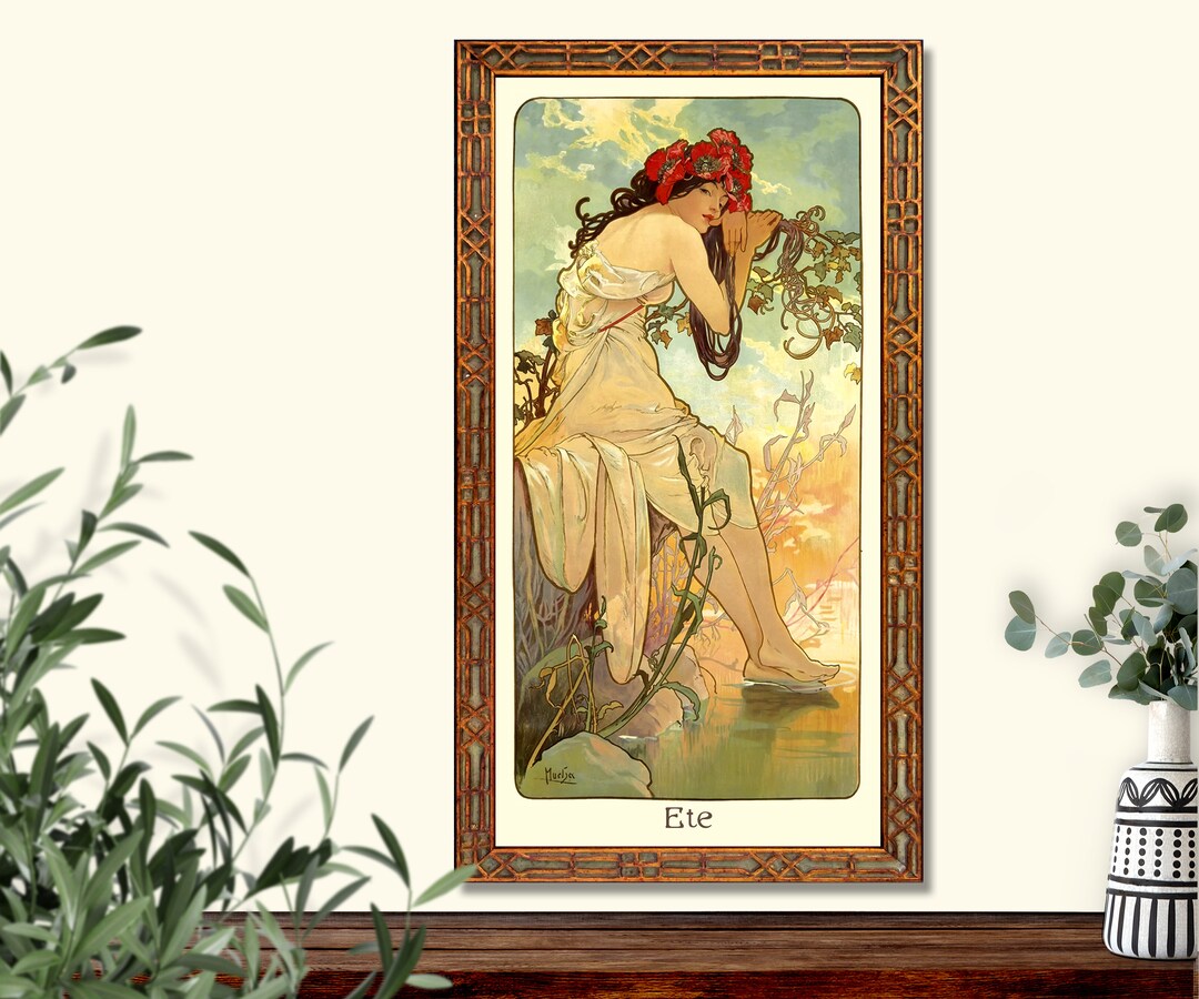 Art Nouveau Mucha "summer" (l'été) Giclees Art Print, Housewarming Gift ...