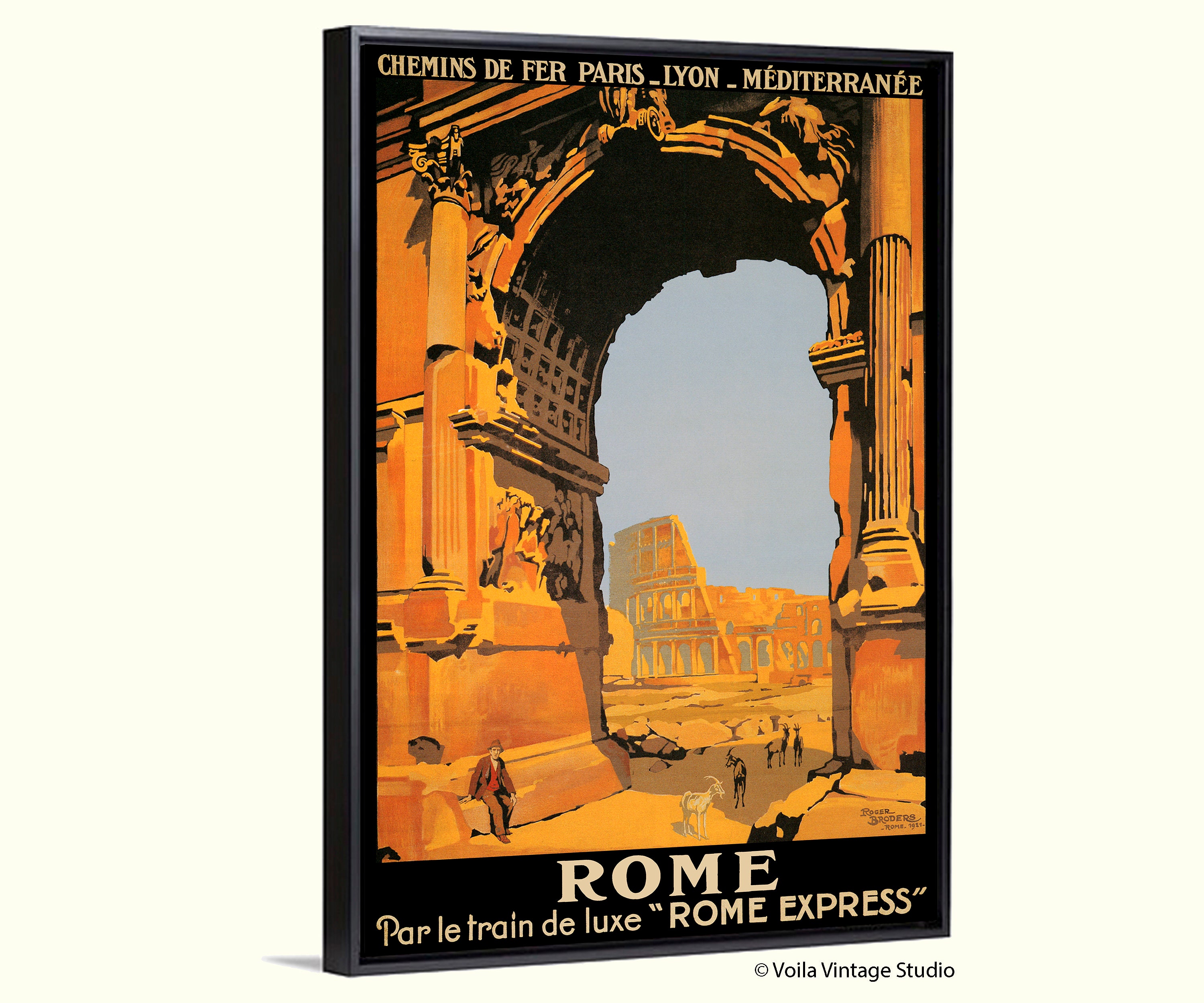 Rome Italy Vintage Travel Poster by R.broders Giclee Canvas | Etsy