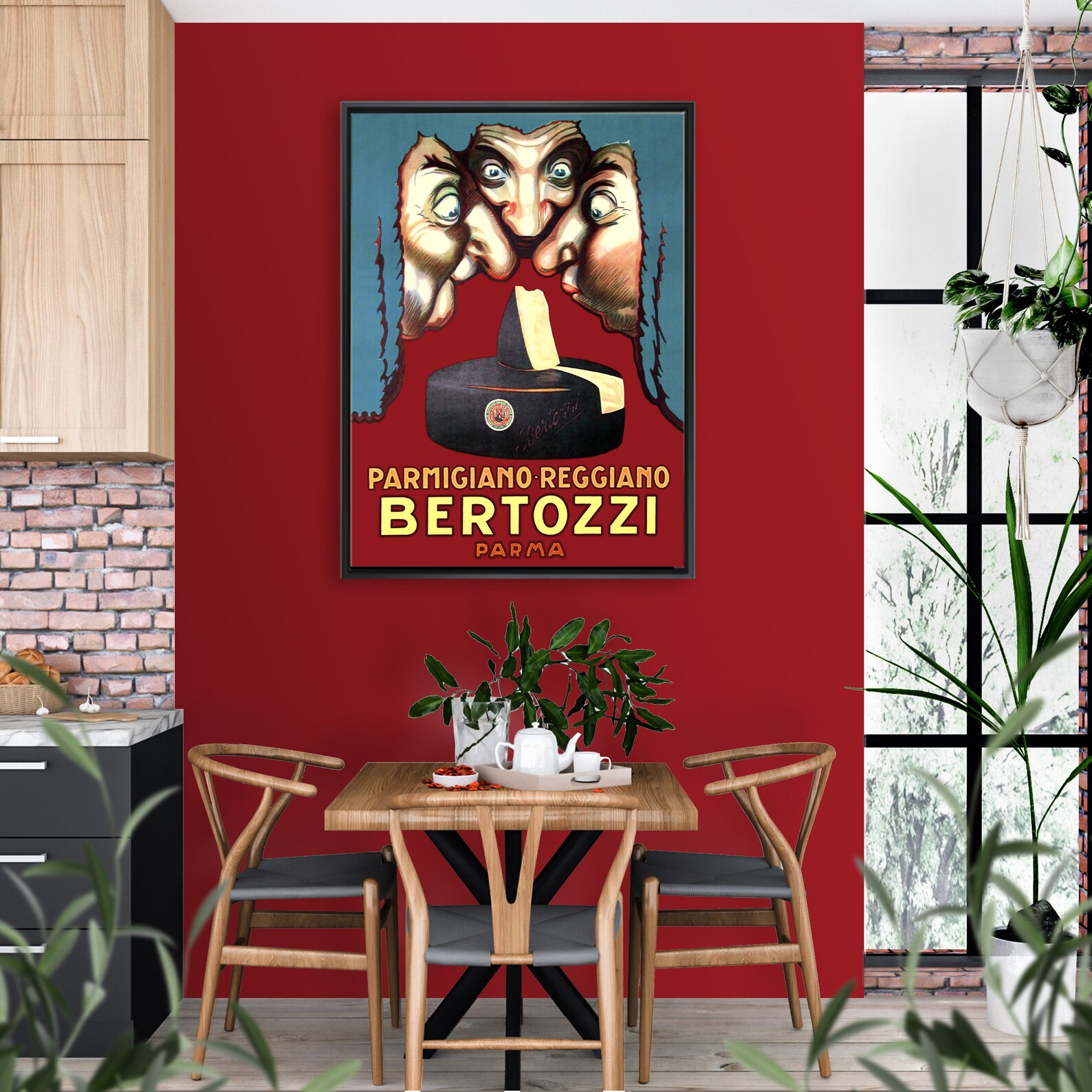 Italian Vintage Cheese Advertising Poster "parmigiano Bertozzi' Giclee ...