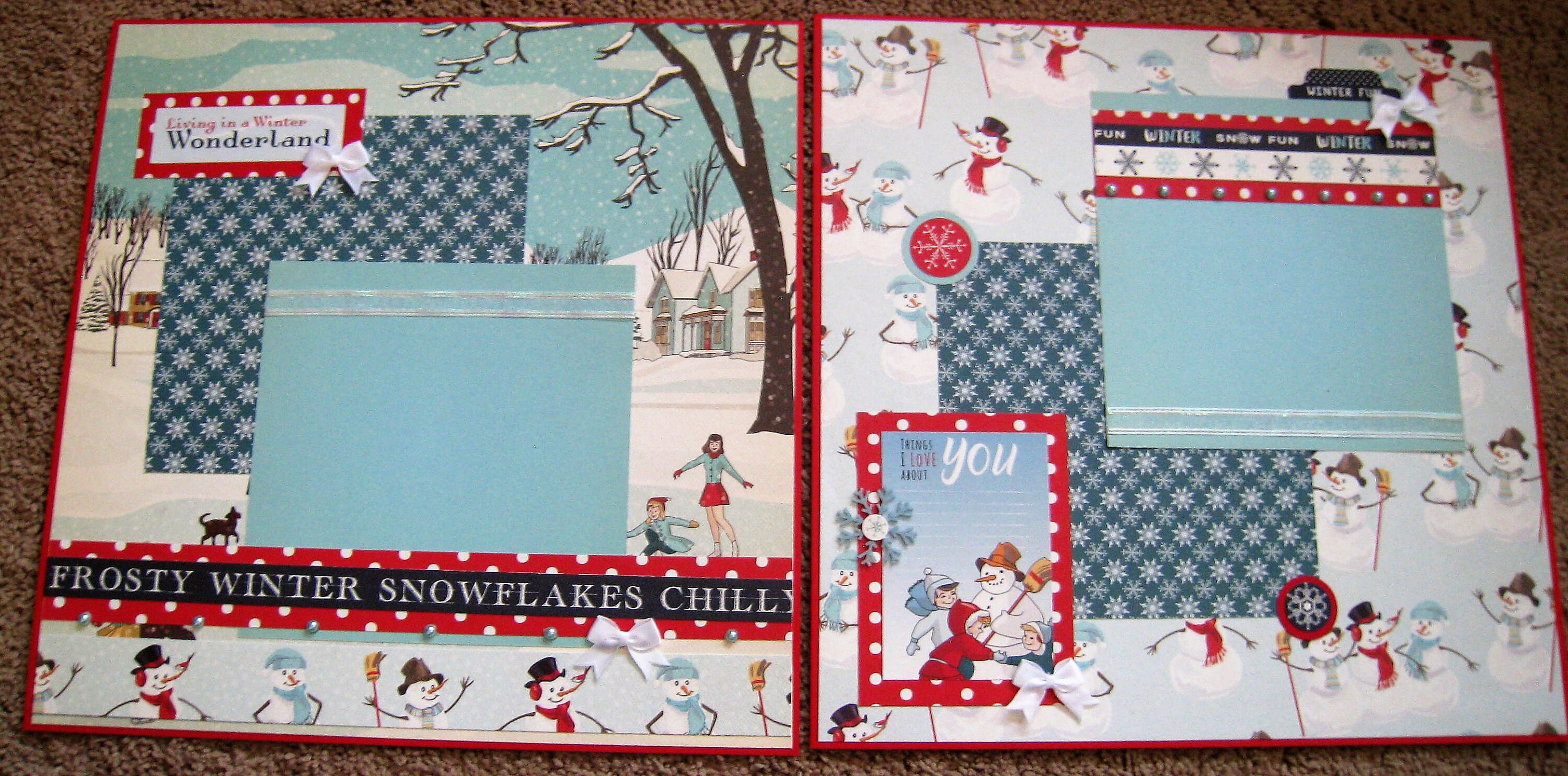 Winter 2-page Layout Carta Bella Winter Wonderland Double Page ...