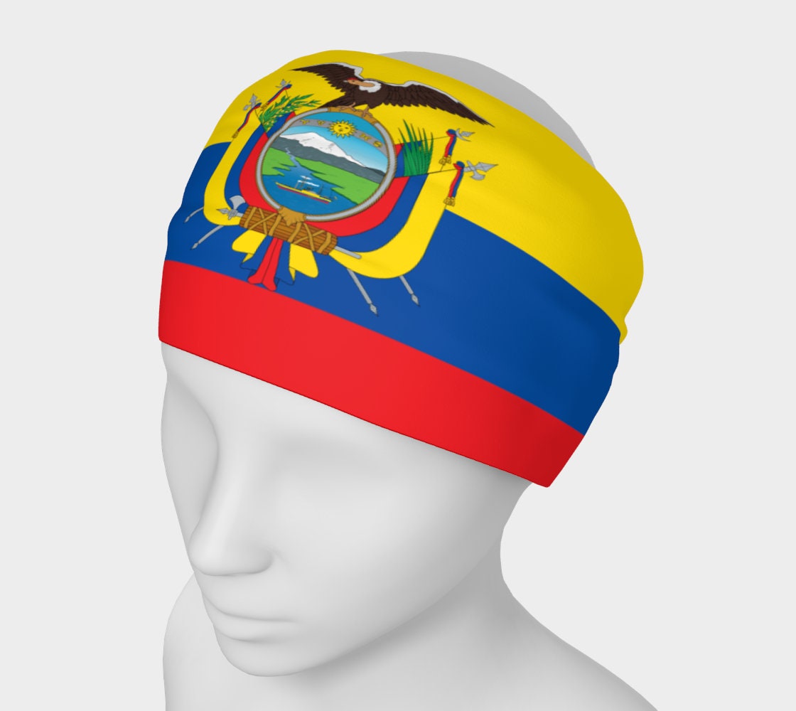 Flag of Ecuador Headband, Bandanna, Neck Scarf, Yoga Headband, Head ...