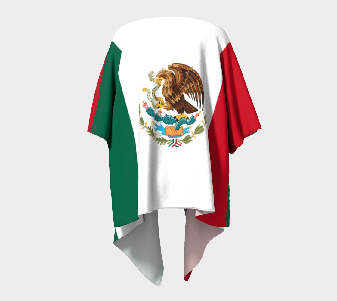Flag of Mexico Draped Kimono Robe Kimono Cardigan Kimono - Etsy