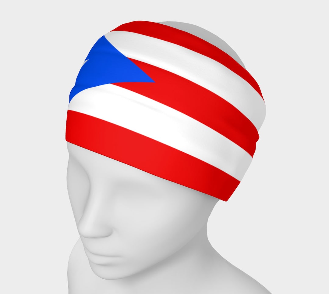 Flag of Puerto Rico Headband, Bandanna, Neck Scarf, Yoga Headband, Head ...