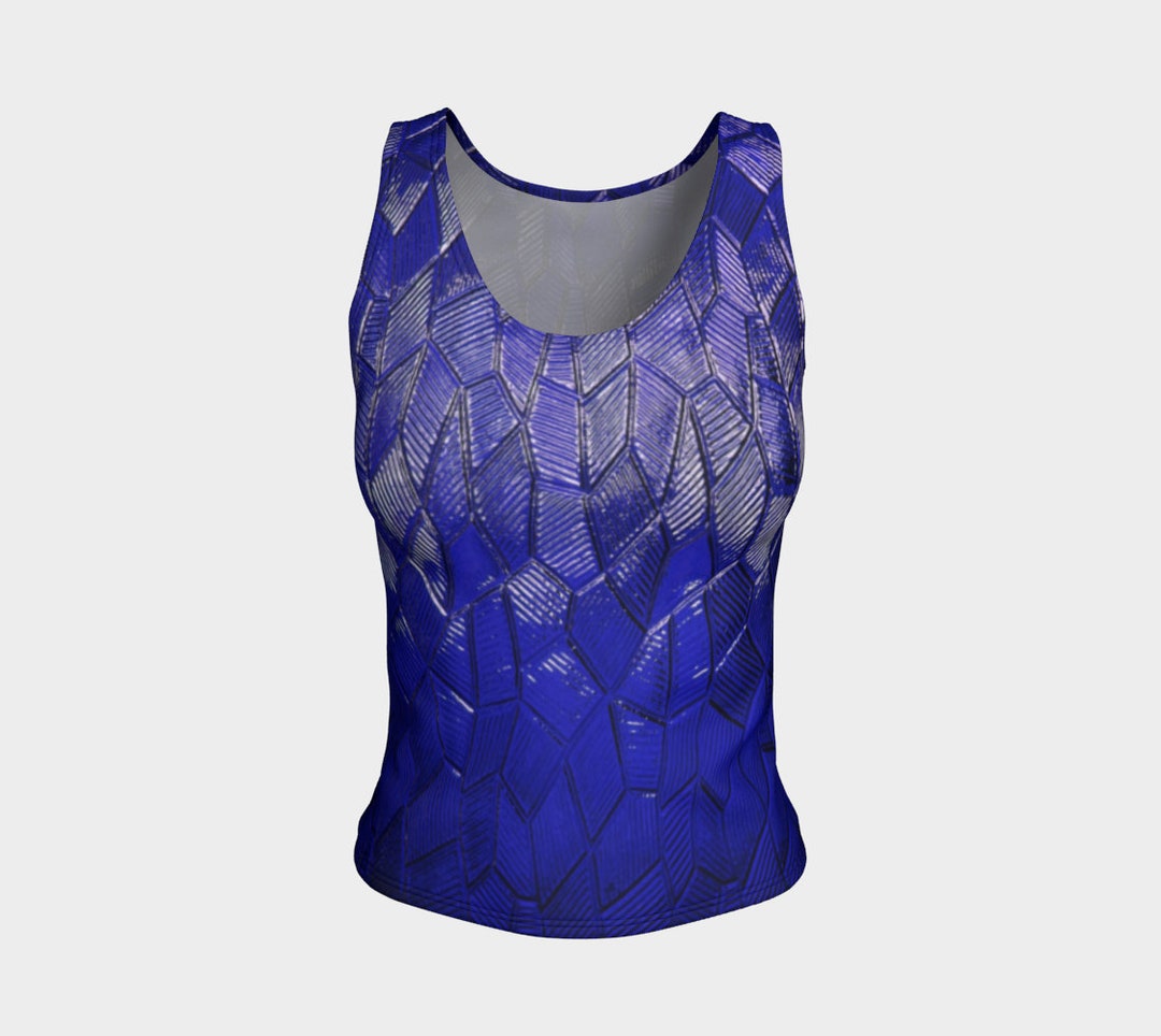 Blue Dragon Scales Tank Top, Fitted Tank, Athletic Tank, Fashion Tank ...