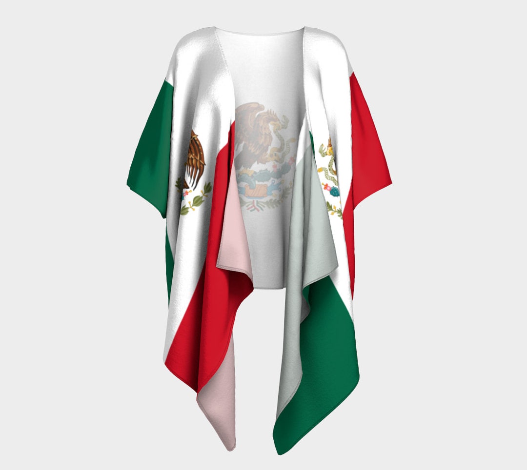Flag of Mexico Draped Kimono Robe, Kimono Cardigan, Kimono Robe Women ...