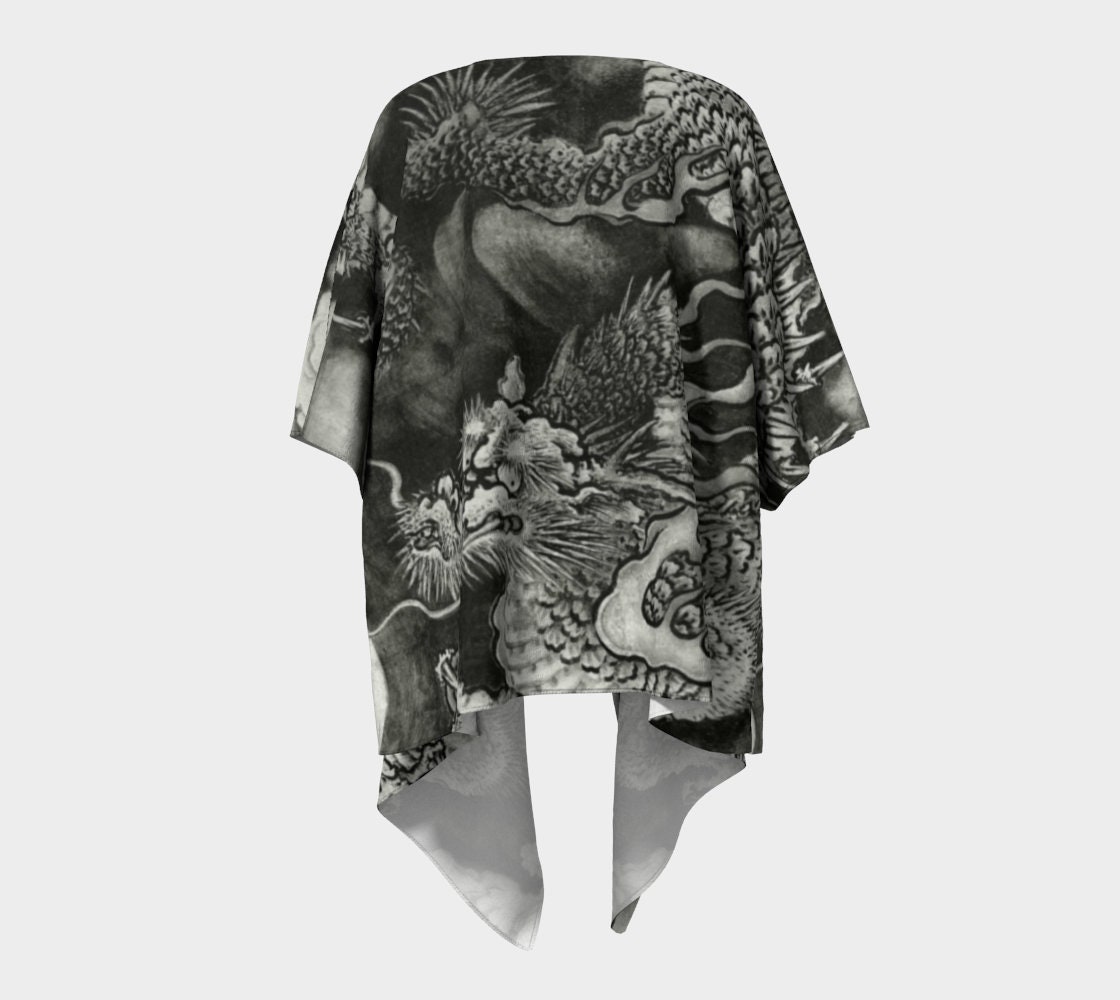 Dragon Draped Kimono Robe Kimono Cardigan Kimono Robe Men | Etsy