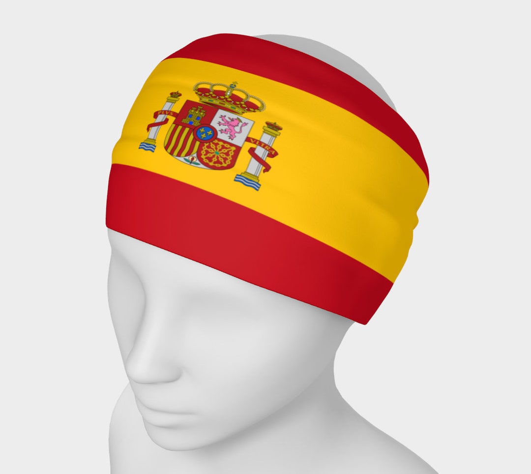 Flag of Spain Headband, Bandanna, Neck Scarf, Yoga Headband, Head Wrap ...
