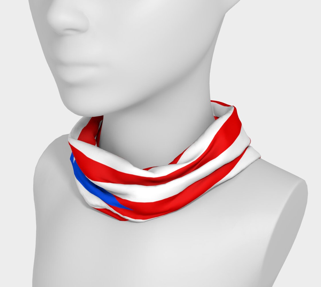 Flag of Puerto Rico Headband, Bandanna, Neck Scarf, Yoga Headband, Head ...