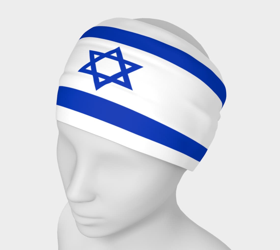 Flag of Israel Headband, Bandanna, Neck Scarf, Yoga Headband, Head Wrap ...