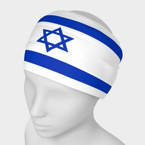 Flag of Israel Headband, Bandanna, Neck Scarf, Yoga Headband, Head Wrap ...