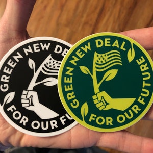 Green New Deal Stickers 2-pack - Etsy