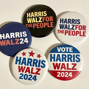 Kamala Harris Tim Walz 2024 Buttons - Etsy