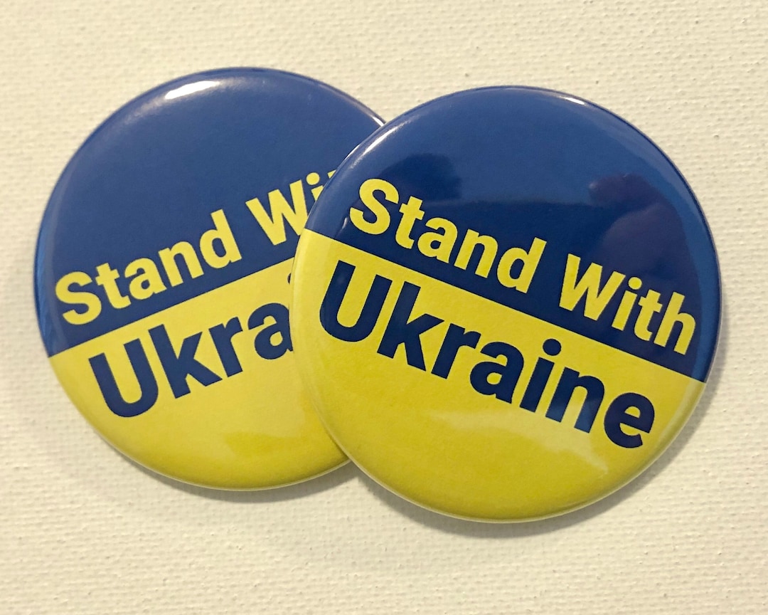 Support Ukraine Stand With Ukraine Buttons - Etsy