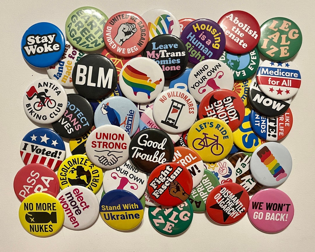 Fun Progressive Leftist Assorted Buttons - Etsy